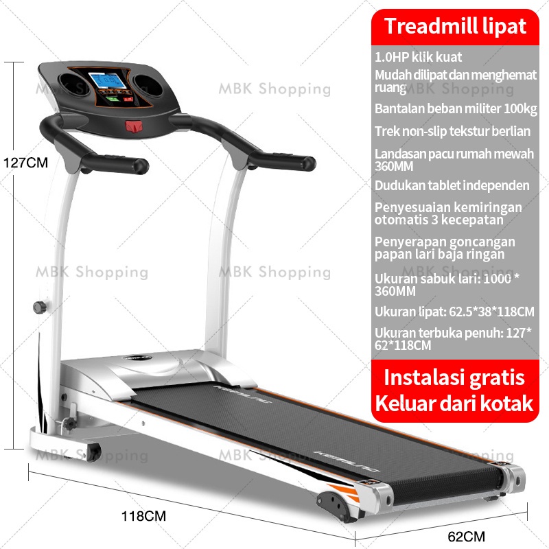 Jual Keep Going Max -Treadmill Elektrik Tredmil Listrik 2.5 HP Mesin ...