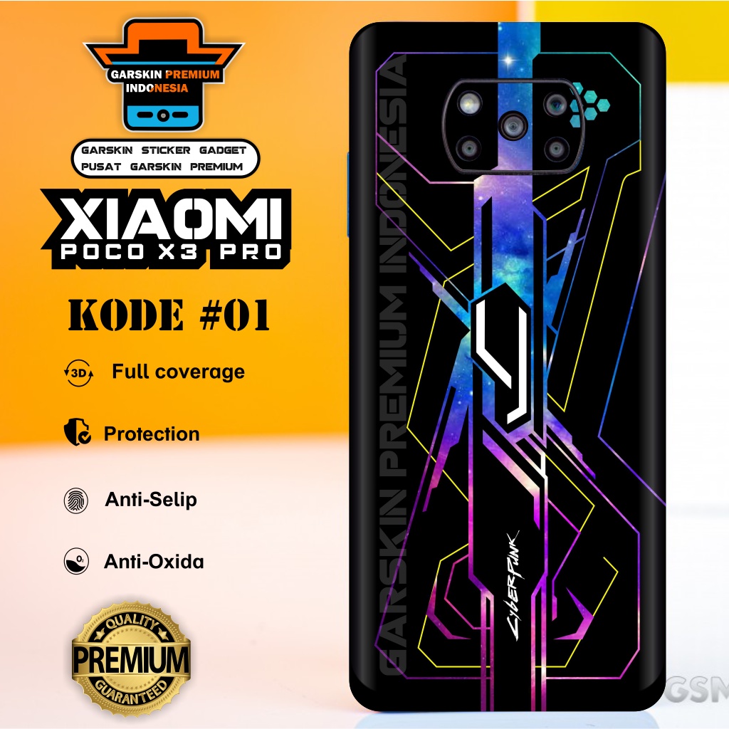 Jual COD Garskin Sticker Xiaomi Poco X3 Pro Motif 1-5 Bisa Request ...