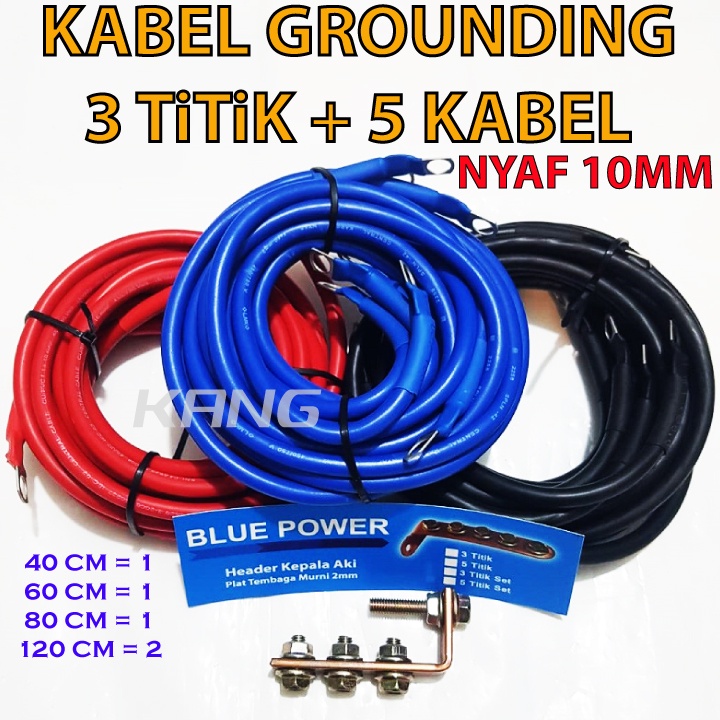 Jual [3 titik+5 Kabel] Kabel Grounding Mobil Kabel NYAF 10 Kabel Ground ...