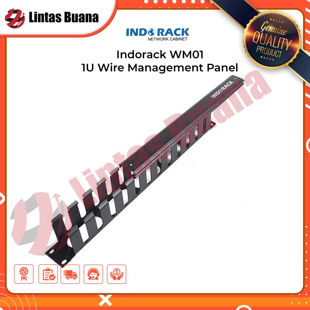 Jual Indorack WM01 - 1U Wire Management Panel | Shopee Indonesia