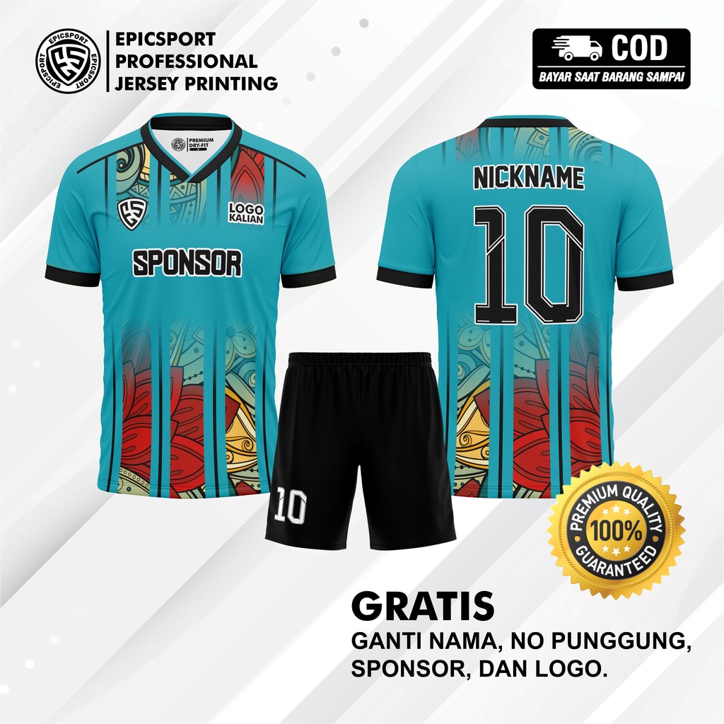 Jual Jersey Futsal Setelan Fullprinting Custom Jersey Team Bola