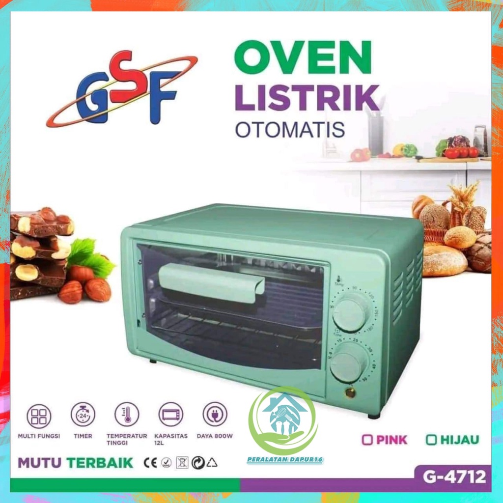 Jual OVEN LISTRIK LOW WATT PANAS MERATA 12 LITER / OVEN LISTRIK GSF G ...