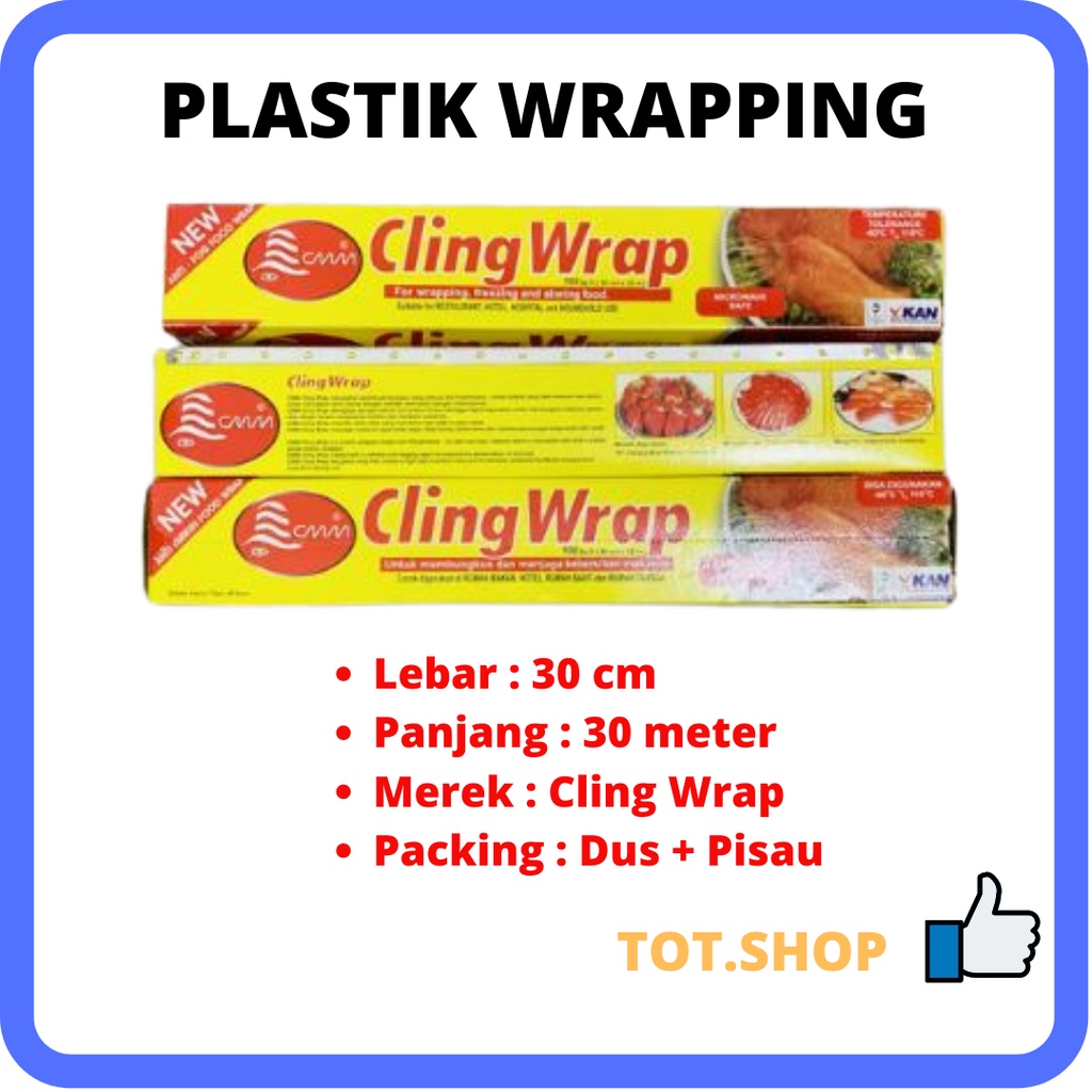 Jual Plastik Wrapping Makanan / Cling Wrap 30cm Refill FOOD GRADE PE ...