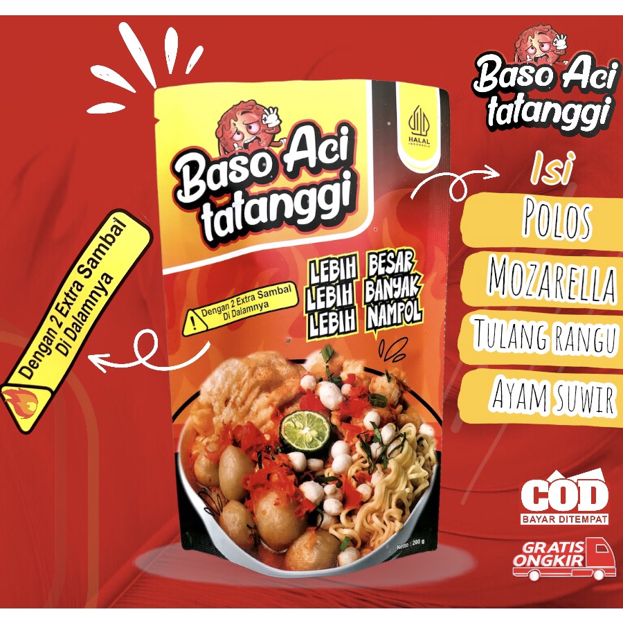 Jual Baso Aci Tulang Rangu Mozarella Ayam Suwir Suir Polos Bacitul ...