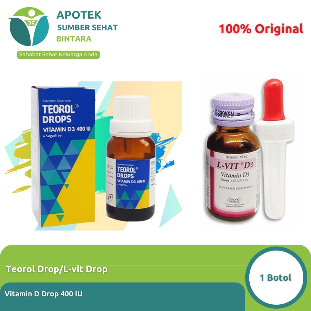 Jual Teorol/L-Vit Vitamin D Drop 400 IU | Shopee Indonesia