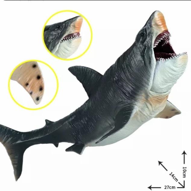 Jual Dinosaurus Dino Park World Megalodon Shark Hiu Jaws Moveable ...