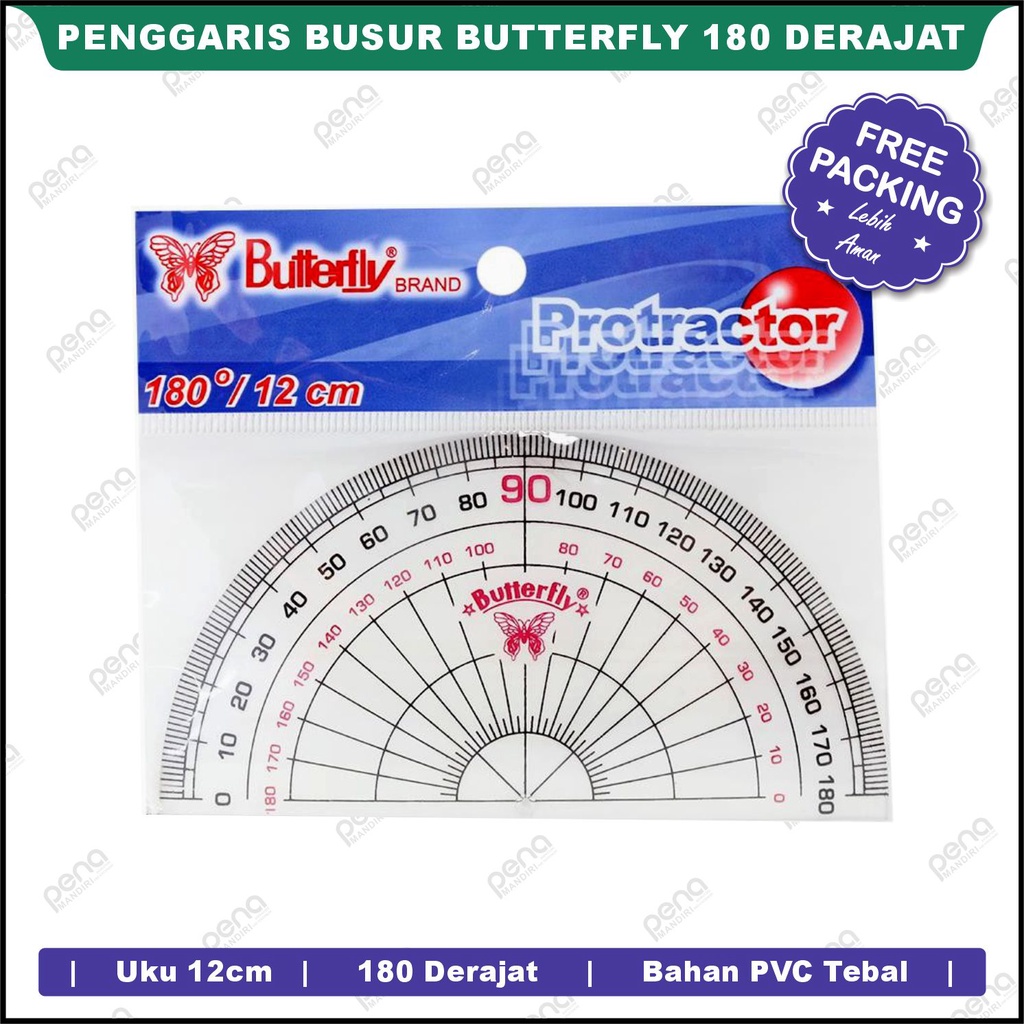 Jual Penggaris Busur Butterfly 180 Derajat | Shopee Indonesia