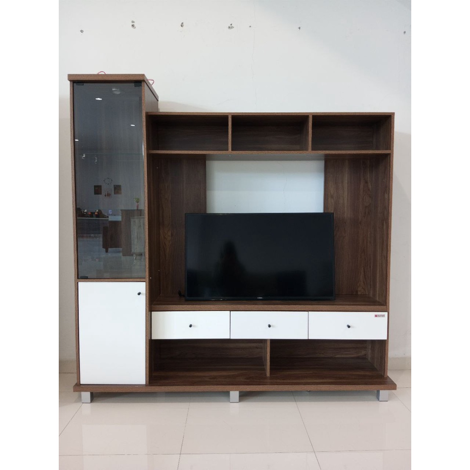 Jual Rak TV Satu Satu Set Dengan Rak Hias - Felini Furniture || WU-6081 ...