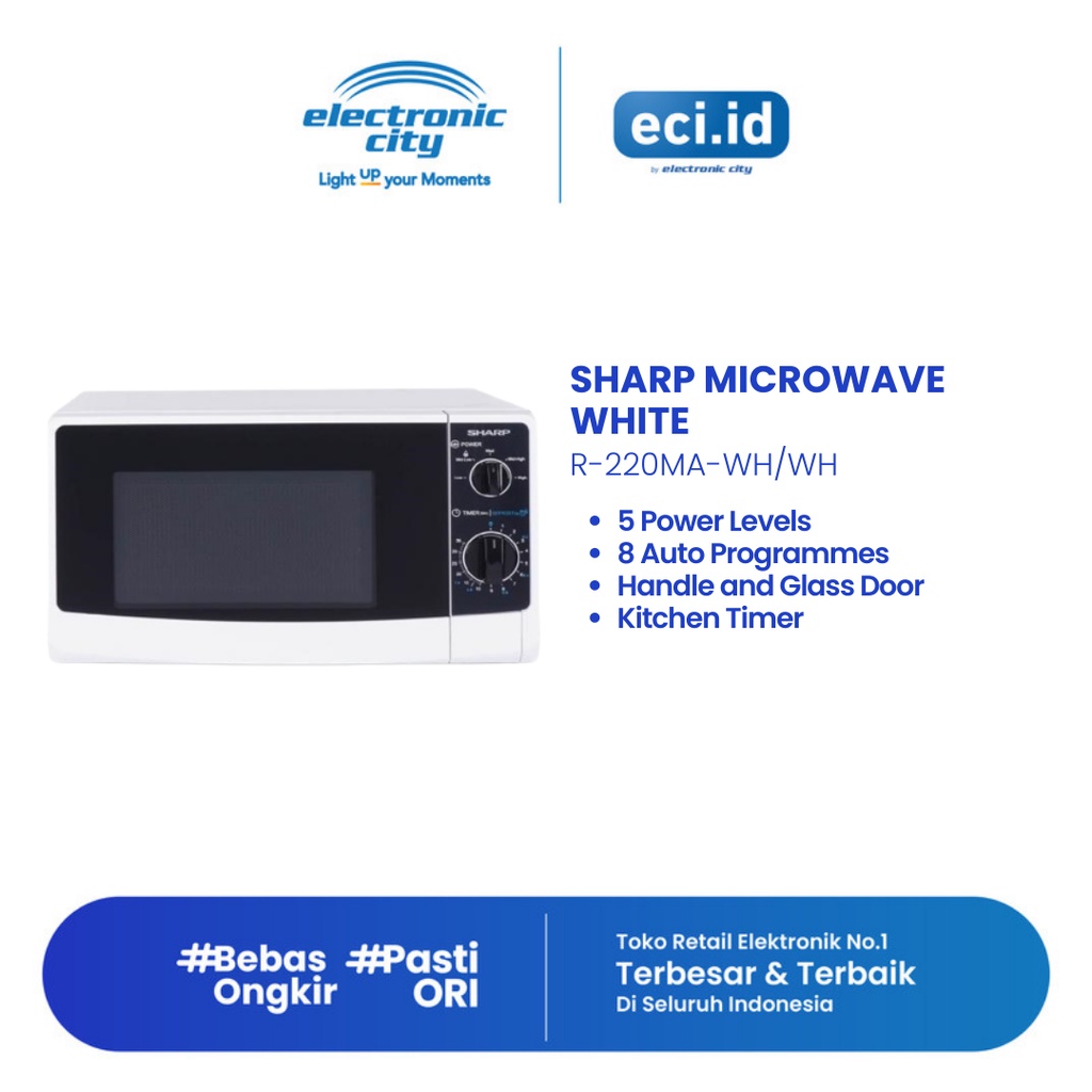 Jual Sharp Microwave White - R-220MA-WH/WH | Shopee Indonesia