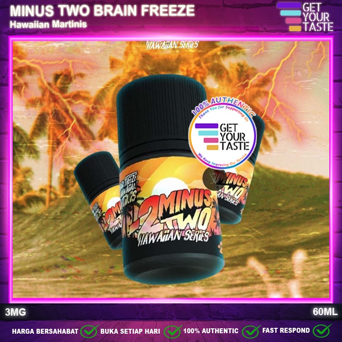 Jual Liquid Minus Two Brain Freeze Hawaiian Martinis 60ML by Minus 2 ...