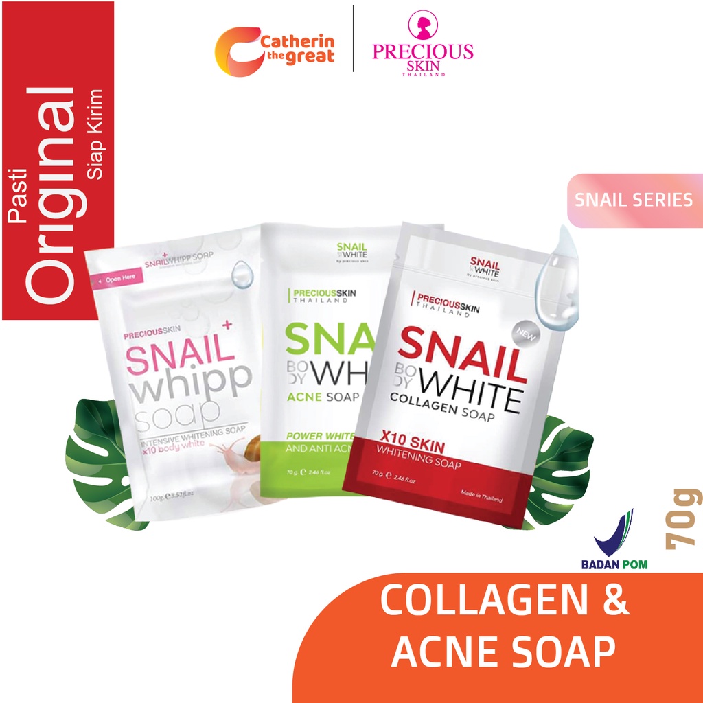 Jual Precious Skin Thailand Snail Body White Anti Acne Collagen X10 ...