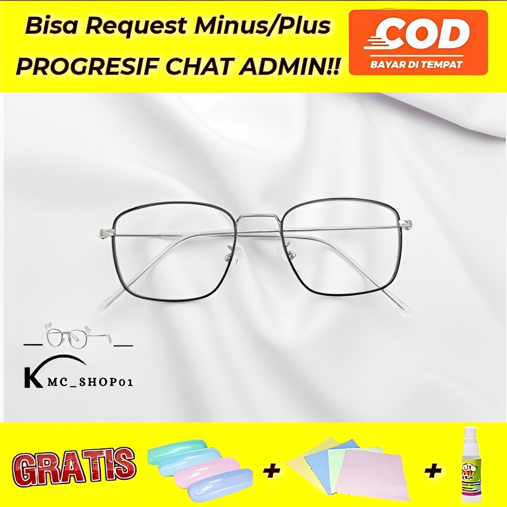 Jual frame kotak kecil bahan titanium cocok muka mungil frame ringan ...