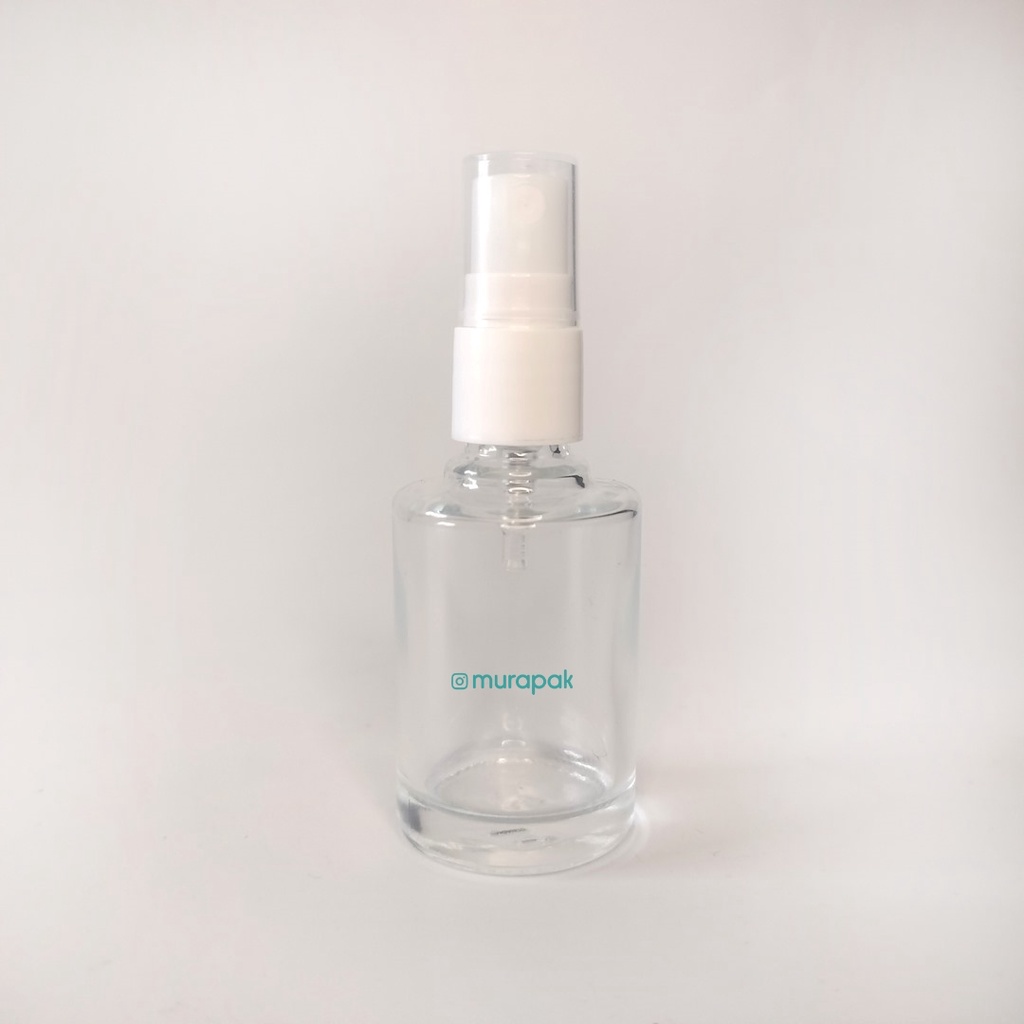 Jual [MINIM 20PCS] BOTOL SPRAY 15ML BULAT KACA BENING / CLEAR - TUTUP ...