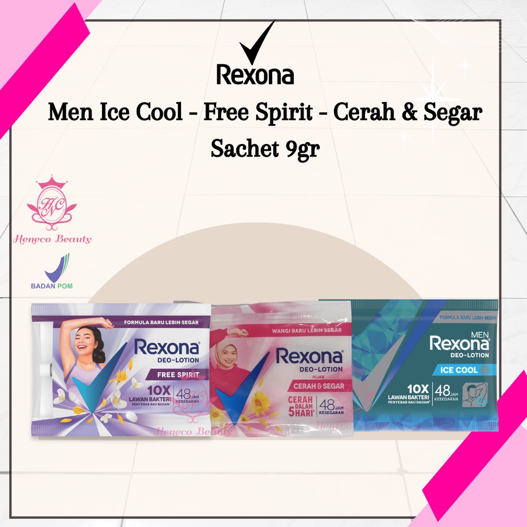 Jual REXONA Deo Lotion Deodorant Sachet ( Men Ice Cool,Free Spirit ...