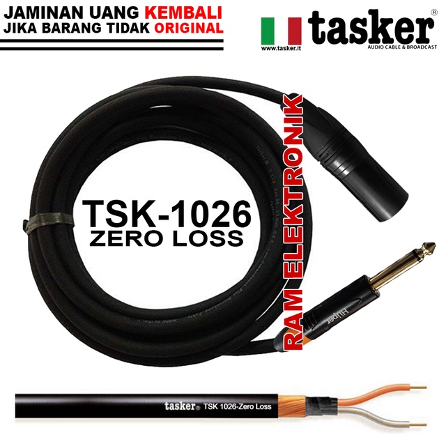 Jual Kabel Mic TASKER TSK1026 | TSK 1026 Zero Loss Jack Canon XLR Male ...
