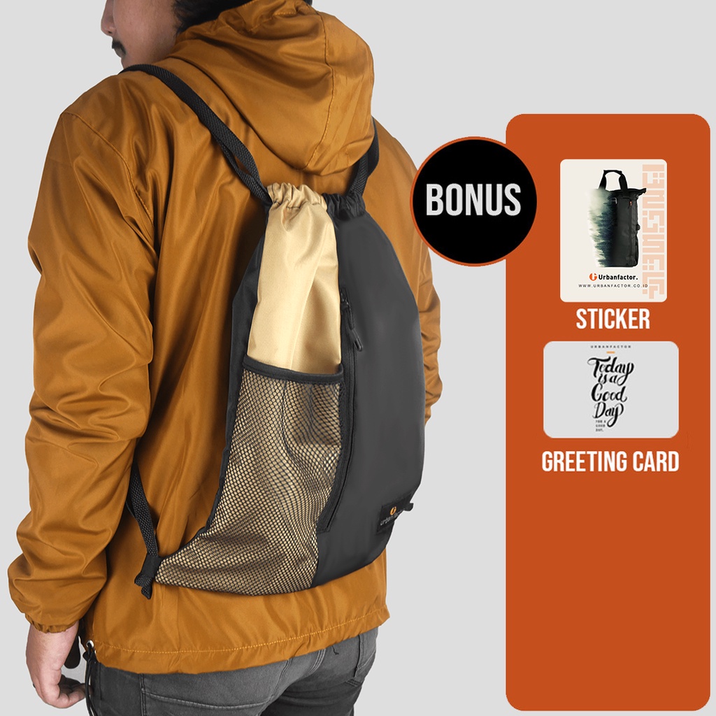 Jual Tas Ransel Serut Drawstring Urban Factor - Hazzel | Tas Olahraga | Shopee Indonesia