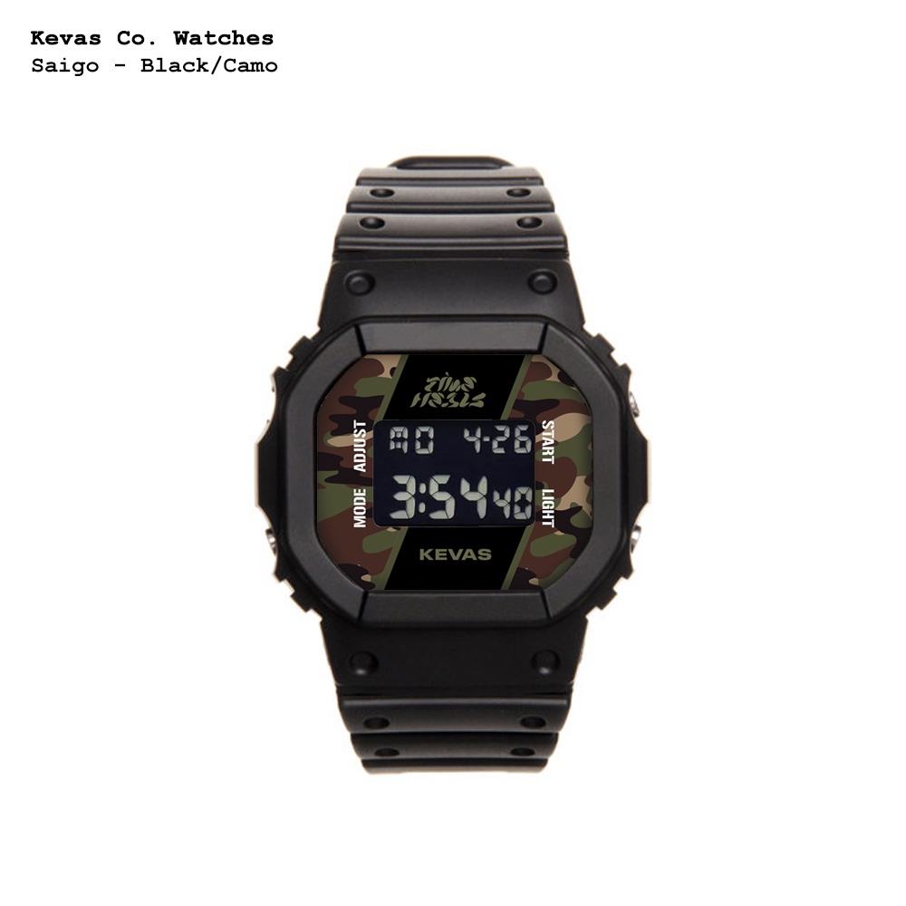 Jual Kevas Saigo Digital Watches - Black/Camo | Shopee Indonesia