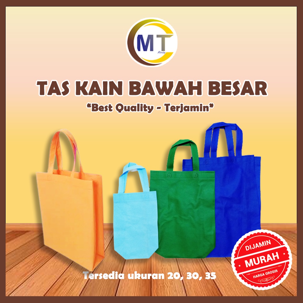 Jual Tas Kain BB Spunpond Tas Totebag Warna Goodie Bag Polos Tas ...