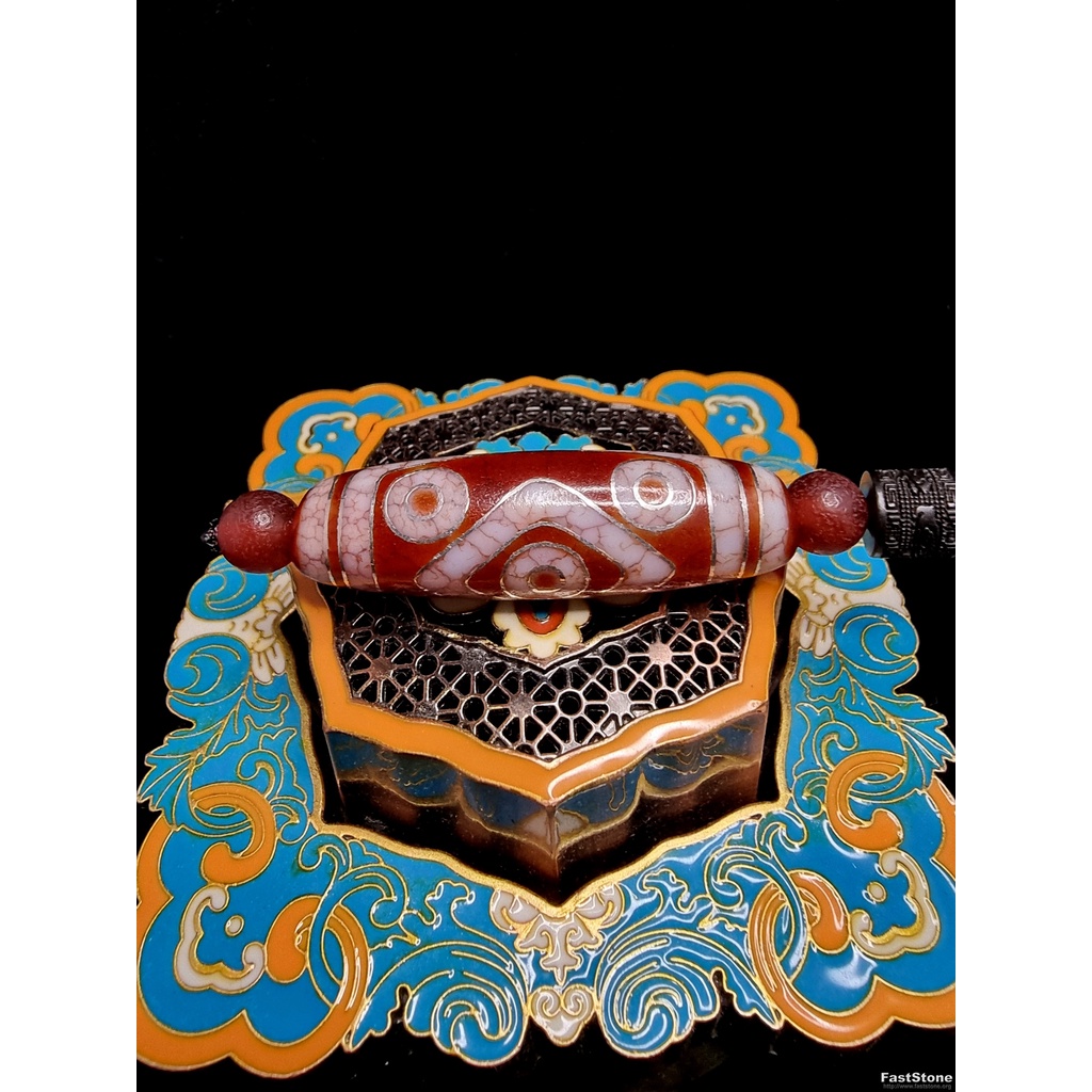 Jual Batu Akik Dzi Blood Veins Special 7 Mata Inlaid Blessed Tua Tibet ...