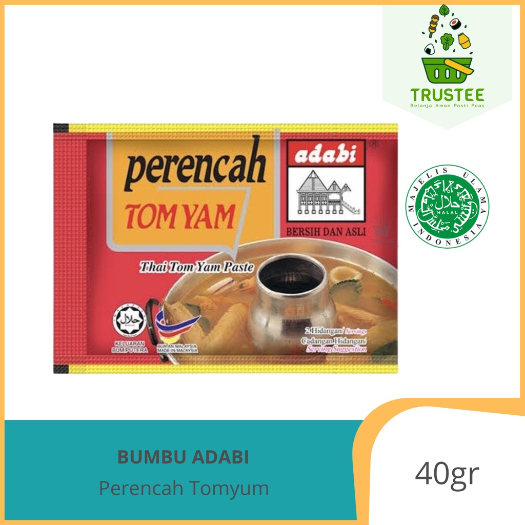 Jual Adabi Bumbu Perencah Tom Yam / Tom Yum Paste Sachet Halal 40gr ...