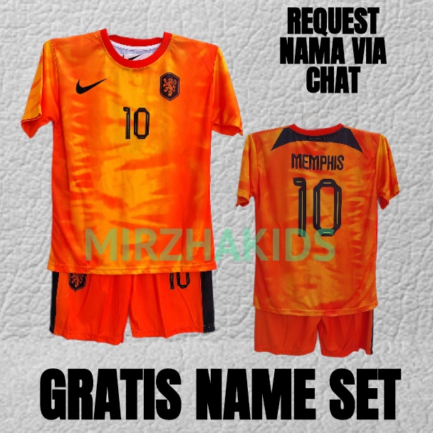 Jual jersey bola anak timnas belanda/setelan jersey bola nederland/baju ...