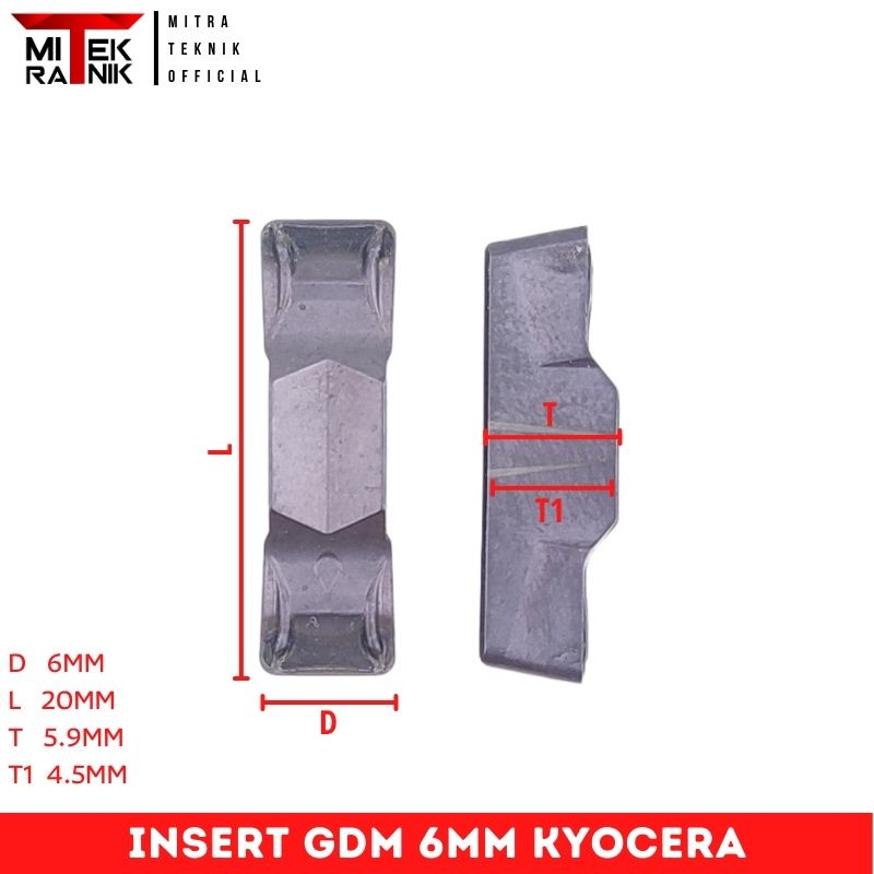 Jual Insert Bubut Potong 6mm GDM Kyocera Untuk Holder Bubut KGDR KGDL ...