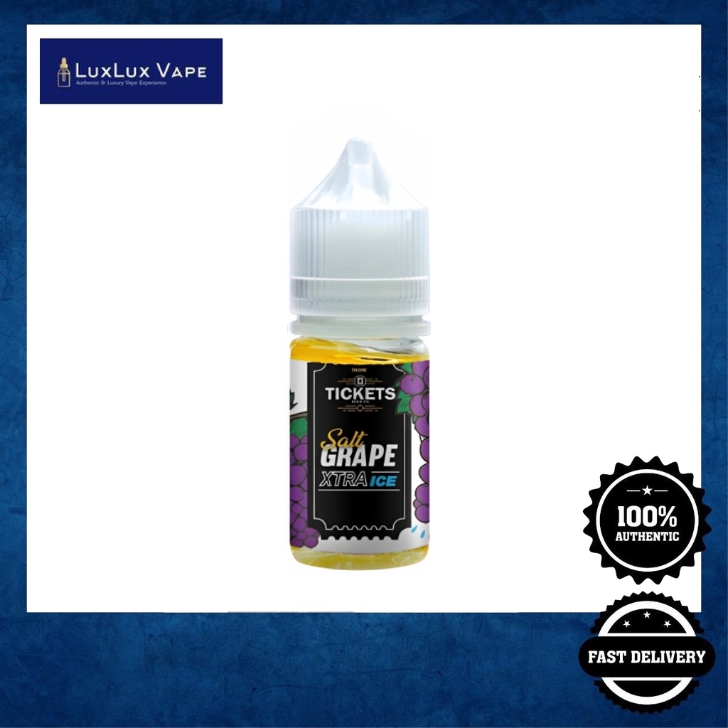 Jual TICKETS GRAPE XTRA ICE SALT NIC 30ML AUTHENTIC by EJM | Shopee ...