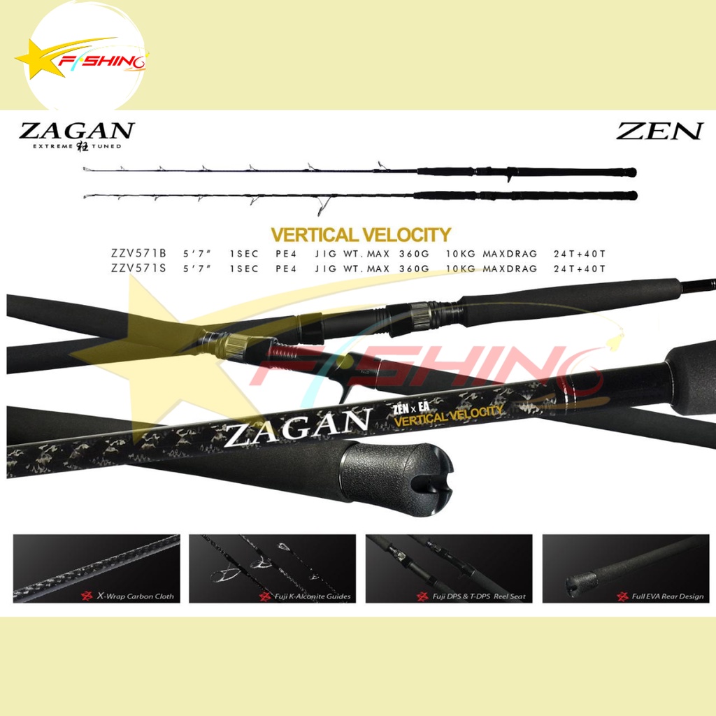 Jual Starsfishing Joran pancing ZEN ZAGAN Extreme Tuned VERTICAL ...