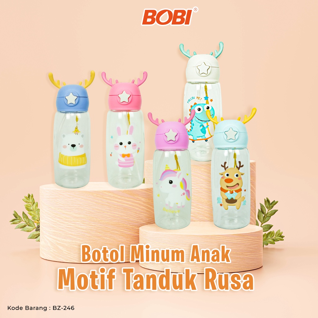Jual Botol Minum Anak Tanduk Rusa 700ml Kode BZ-246 // Botol BPA Free Anak TK SD Sekolah ...