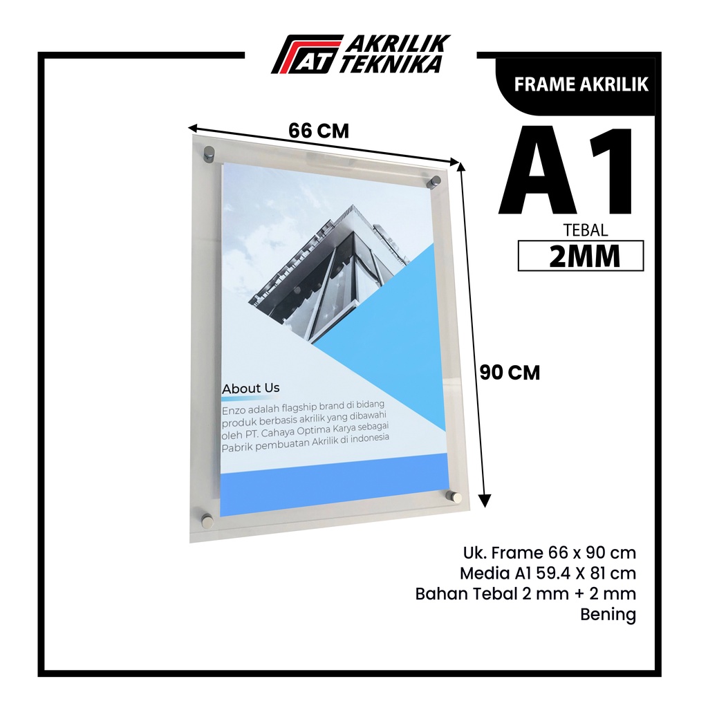 Jual Frame Bingkai Display Poster Akrilik Menu Dinding - Ukuran A1 | Shopee Indonesia