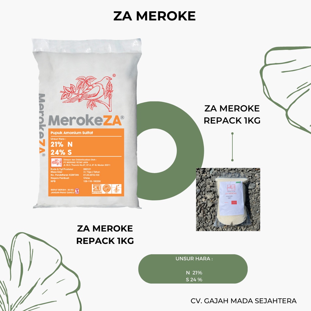 Jual Pupuk ZA MEROKE REPACK 1KG ( ZA Amonium Sulfat ) | Shopee Indonesia