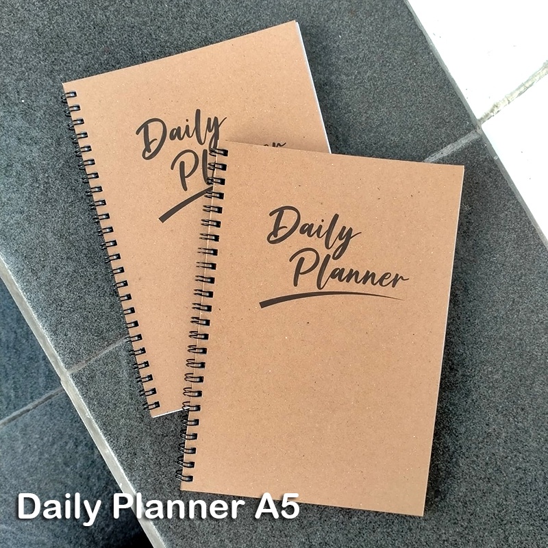 Jual Buku Daily Planner isi 100 halaman Kraft Vintage Aesthetic ...