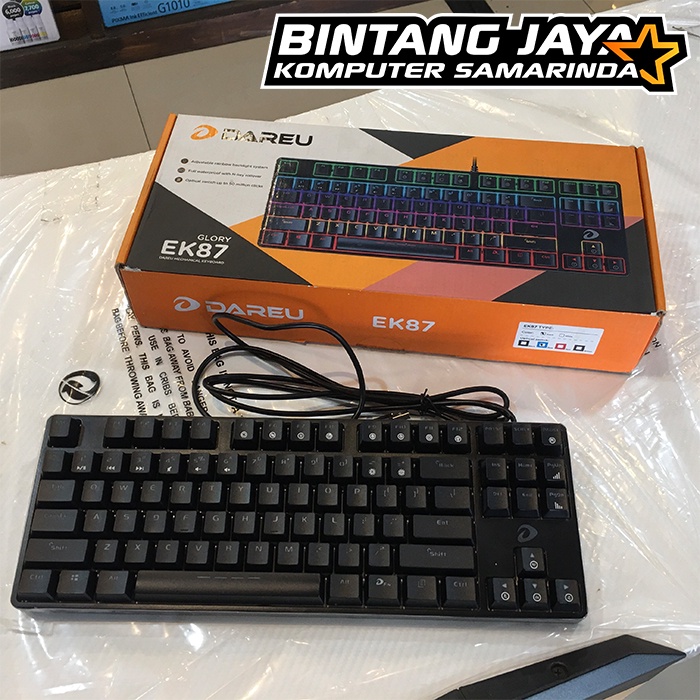 Jual Keyboard Mekanikal Dareu Glory EK87 TKL RGB LED Blue Switch ...