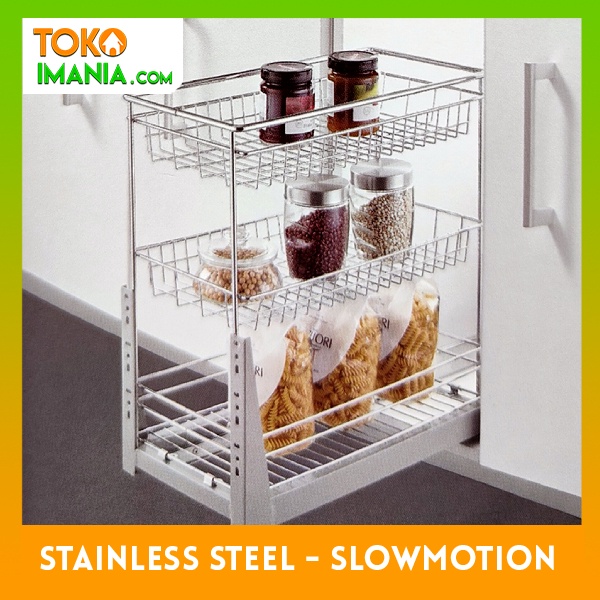 Jual Rak Bumbu Tarik Stainless 30cm Slow motion Vitco XC 29023SM ...