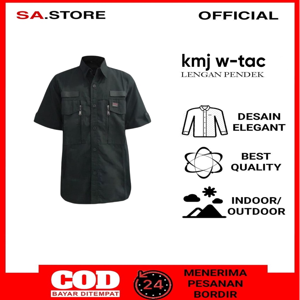 Jual kemeja tactical W-TAC lengan pendek / kemeja outdoor | Shopee ...