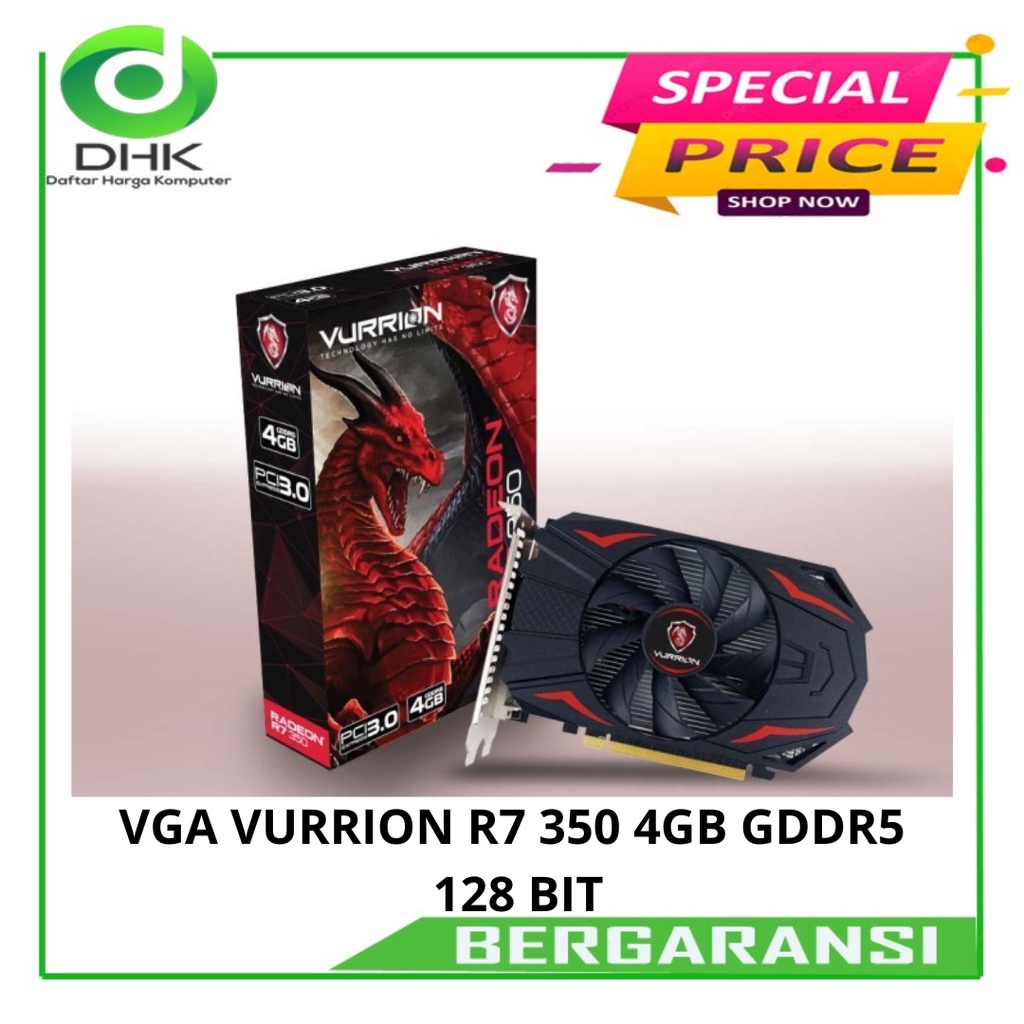 Jual VGA VURRION R7 350 4GB GDDR5 128 BIT | Shopee Indonesia