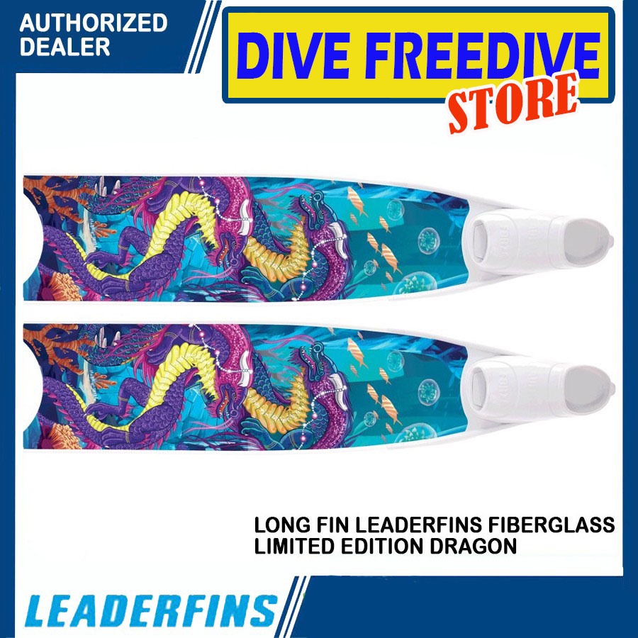 Jual Long Fin Leaderfins Pure Carbon Fiberglass Limited Edition Dragon ...