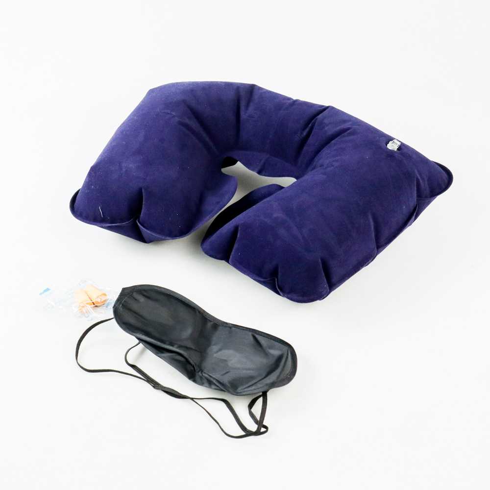 Jual Bantal Leher Inflatable dengan Masker Mata & Earplug | Shopee ...