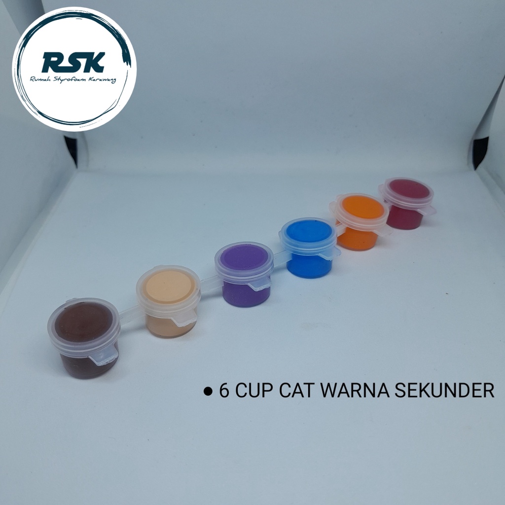 Jual Paket Lukis Cat Akrilik Cat Styrofoam Cat Gypsum Cat Mewarnai ...