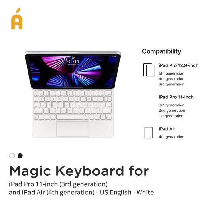 Jual Apple Magic Keyboard iPad Air 4 10.9" & iPad Pro 11" & iPad Pro 12 ...