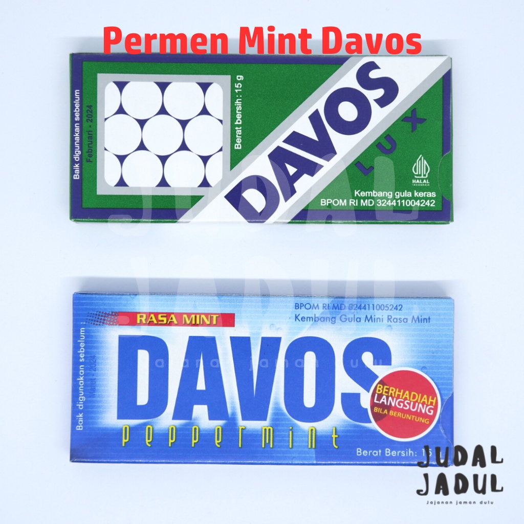 Jual Permen davos peppermint / permen mint jadul/ permen davos kotak ...