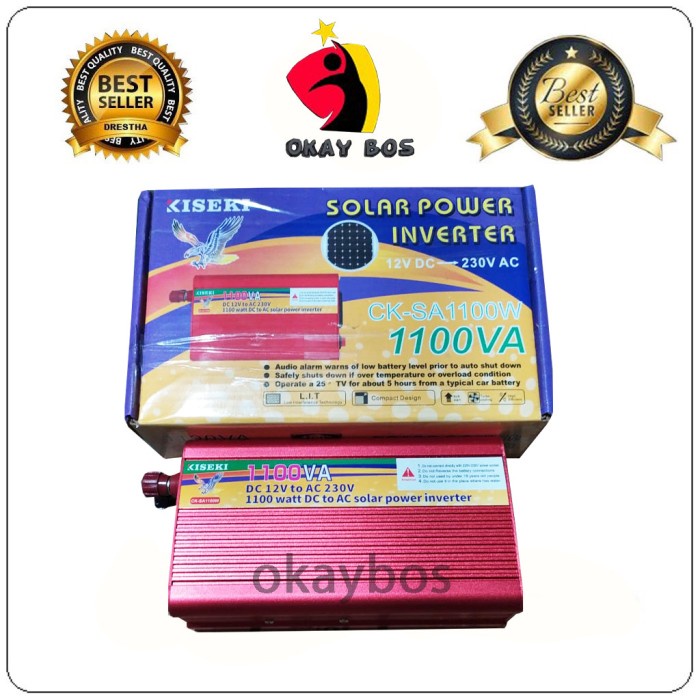 Jual PERUBAH ARUS AKI-DC KE LISTRIK-AC - POWER INVERTER 1100W KISEKI ...