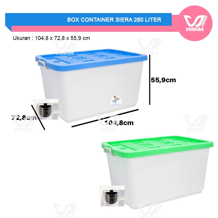 Jual box container jumbo roda 280 liter | Shopee Indonesia