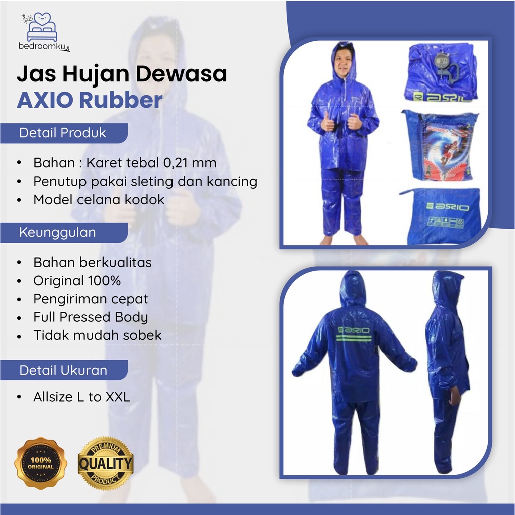 Jual Jas Hujan Mantel Axio Karet Murah Original | Shopee Indonesia