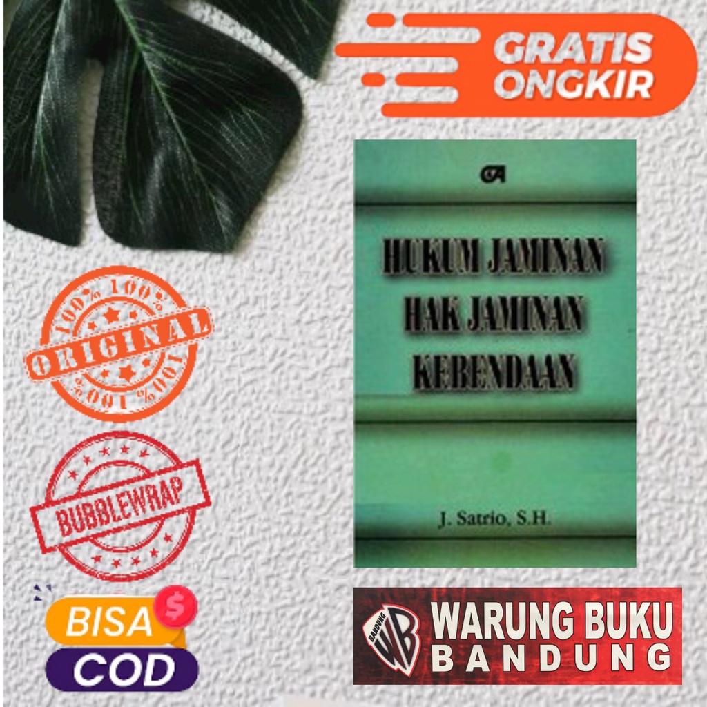 Jual Buku Hukum Jaminan Hak Jaminan Kebendaan - J.Satrio | Shopee Indonesia