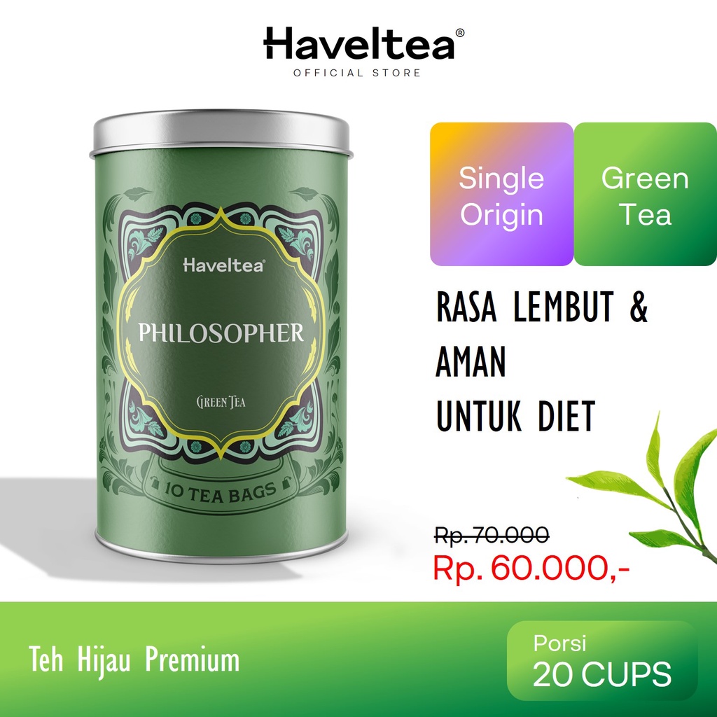 Jual PHILOSOPHER | Big Tin | Haveltea | Teh Hijau | Green Tea Sinensis ...