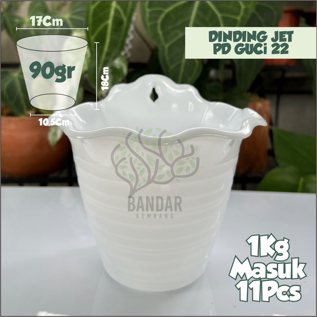 Jual pot bibit bunga tanaman hias dinding PD Guci 22 motif bagus untuk ...