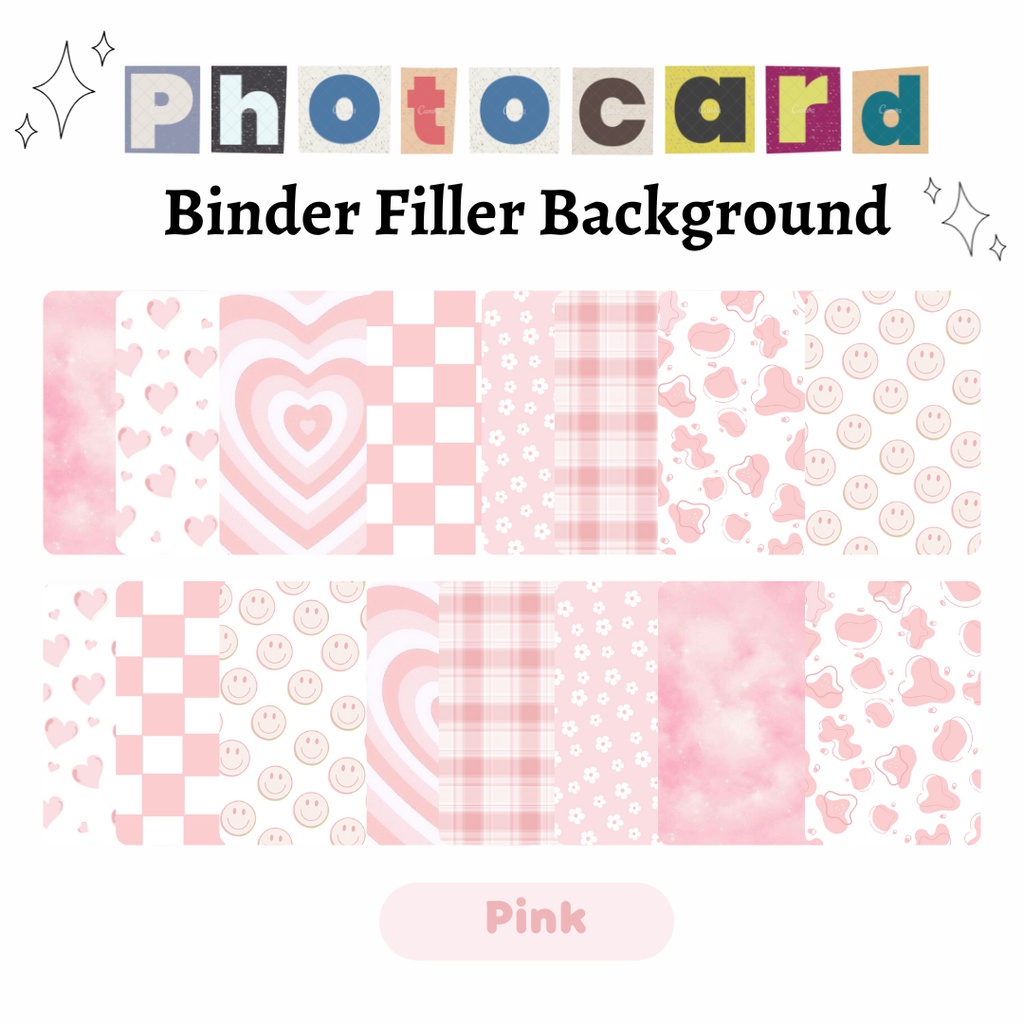 Jual PHOTOCARD BACKGROUND BINDER FILLER TOPLOADER CUTE KOREAN PEMBATAS ...