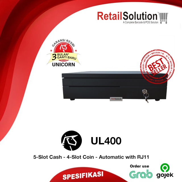 Jual Unicorn UL400 Cash Drawer RJ11 - Laci Uang | Shopee Indonesia