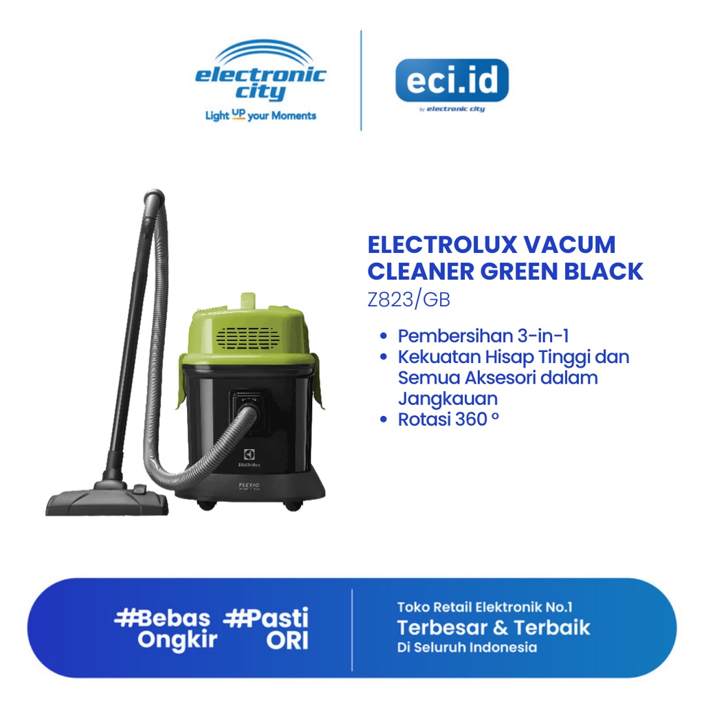 Jual Electrolux Vacuum Cleaner Green Black - Z823/GB | Shopee Indonesia